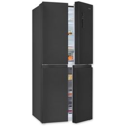 Exquisit Multi Door "MD425-150-040C", Energieeffizienz: C (A-G), silber (inoxlook, az), B:79cm H:180cm T:70cm, K&uuml;hlschr&auml;nke