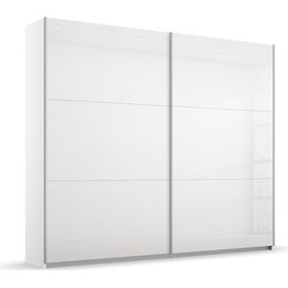 Schwebetürenschrank Rauch "AURELIO Kleiderschrank Garderobe TOPSELLER OTTO´s CHOICE", weiß (alpinweiß, hochglanz weiß), B:218cm H:210cm T:59cm, Holzwerkstoff, Schränke, 3 verschiedene Ausstattungsvarianten Griffe aus Metall MADE IN GERMANY