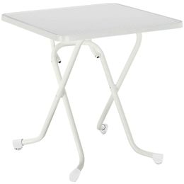 Klapptisch Best "Madrid", weiß, B:67cm H:73cm T:67cm, Stahl/Laminierte Tischplatte, Tische, quadratisch