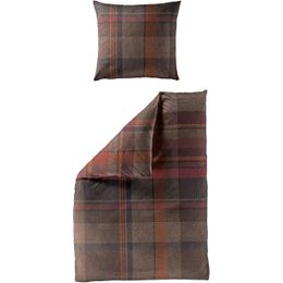 Bettwäsche Bierbaum "Maxi", braun, B/L: 135cm x 200cm, 1 Stk., 1 Stk., Renforcé, B/L: 80cm x 80cm, 2 Stk., Renforcé, Obermaterial: 100% Baumwolle, Bettwäsche, Renforce, 100 % Baumwolle, pflegeleicht
