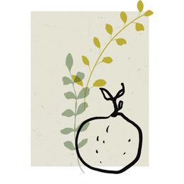 Bild Komar "Fruit du paradis", beige (farbe bild(er): beige), B:40cm H:50cm, Holz, Papier, Bilder, Wandbild zur Dekoration - ohne Rahmen