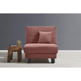 ell+ell Sessel ELL + ELL "Enny", rot, B:85cm H:85cm T:100cm, 100% Polyester, Sessel, Schlafsessel Einzelsessel