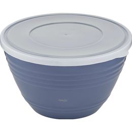 Rührschüssel Emsa "Emsa Prep&Bake Kunststoff-Rührschüssel", blau, H:14,5cm Ø:25cm, Kunststoff, Schüsseln, Deckel, rutschfester Boden, Ausgießlippe, spülmaschinenfest