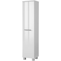Midischrank Welltime "Trento, verschiedene Ausführungen und Farben", weiß, B:30cm H:130cm T:27cm, MDF, Schränke, Bad-Hochschrank, Badmöbel, Breite 30 cm, 1 Tür, Made in Germany