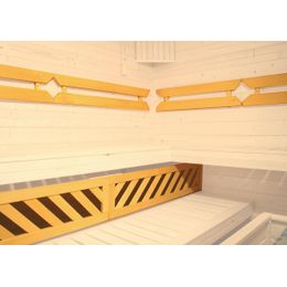 Sauna-R&uuml;ckenlehne Weka "Komfortpaket 1", beige (natur), Massivholz, R&uuml;ckenlehnen, 2-tlg.