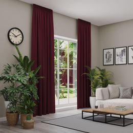 Neutex for you! Verdunkelungsvorhang NEUTEX FOR YOU "INSULA", rot (bordeaux), B:137cm H:260cm, Polyester, Gardinen, Uni-Dimout für starke Verdunklung, nach Maß