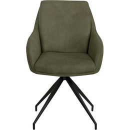 Esszimmerstuhl OMG DESIGN "Tijn", grün (moss, schwarz), B:57cm H:87cm T:66cm, Stühle, Drehstuhl, Armlehnenstuhl, pflegeleicht