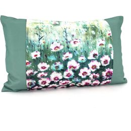 Weckbrodt-Gardinen Kissenhülle WECKBRODT "Blumenwiese" Gr. 1, grün, B:30cm L:50cm, Polyester, Bezug: 100% Polyester, Kissenbezüge, Lotus-Effekt, Garten, Blumen, Kissen