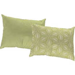Kissenhülle Adam "Retro Floret", grün (hellgrün), B:40cm L:60cm, Baumwolle, Obermaterial: 100% Baumwolle, Kissenbezüge, GOTS zertifiziert
