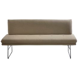 K+w Komfort & Wohnen Polsterbank K+W KOMFORT & WOHNEN, beige (sand), B:172cm H:87cm T:65cm, Sitzbänke, Spitzkissenoptik, Sitzsteppung, hoher Sitzkomfort, in 2 Größen wählbar