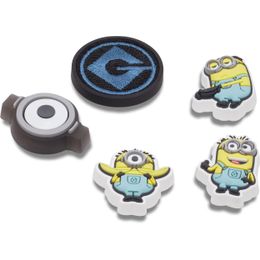 Schuhanstecker Crocs "Jibbitz™ Minions", Kinder, gelb (gelb multi), PVC, Schuhzubehör, Charm, Anstecker, Set mit Minions Motive