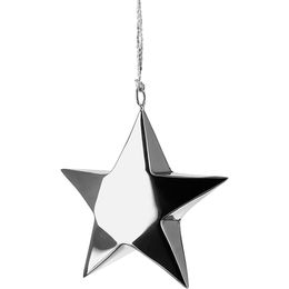 Dekostern Fink "Weihnachtsstern, SUSA, Weihnachtsdeko", silber (silberfarben), T:8cm &Oslash;:20cm, Edelstahl, Dekosterne, outdoorgeeignet