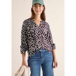 Cecil Shirtbluse flie&szlig;ende Qualit&auml;t, figurumspielend eggplant red XXL (46) XXL (46) Stilvolle Damenbluse von Cecil mit grafischem Muster