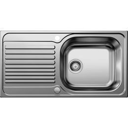 Edelstahlspüle Blanco "TIPO XL 6 S", grau (edelstahl), B:50 H:18 T:95, Edelstahl, Küchenspülen, zum wechselseitigen Einbau geeignet