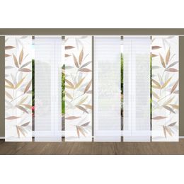 Schiebegardine HOME IN GREEN "RANDOW" Gr. 1, bunt, B:60cm H:245cm, Polyester, Gardinen, SET DIGITALDRUCK,BAMBUSOPTIK RECYCELT