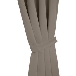 Raffhalter WIRTH "DIM OUT" Gr. 1, grau (taupe), B:60cm H:6cm, Polyester, Raffhalter