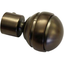 Gardinenstangen-Endst&uuml;ck Gardinia "Kugel", braun (bronzefarben), B:2cm, Gardinenstangenendst&uuml;cke, Gardinenstangen-Endst&uuml;ck, Serie Einzelprogramm Chicago &Oslash; 20 mm