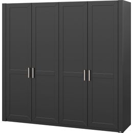 Kleiderschrank "York Schlafen", grau anthrazit, B:215cm H:207cm T:60cm, Spanplatte, SET ONE BY Musterring, Schränke, mit Holztüren, zwei Farben,verschiedene Breiten, Höhe 207 x T 60 cm