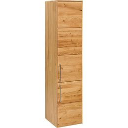Hängeschrank BASIC BY BALCULINA "Yukon, Badezimmerschrank BxTxH 35x150x35", eiche, asteiche, B:35 T:35, Massivholz, Schränke, Breite 35 cm, Softlclose, Metallgriffe