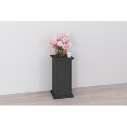 Container FMD "Essex", schwarz, B:30cm H:57,4cm T:30cm, Holzwerkstoff, Schränke, Beistelltisch Blumentisch Holz-Beistelltische, Breite 30 cm