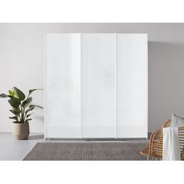 Schwebetürenschrank Rauch "Kleiderschrank Schrank Garderobe TOPSELLER OTELI inkl. Inneneinteilung", weiß (weiß, hochglanz weiß), B:203cm H:210cm T:62cm, Holzwerkstoff, Schränke, mit 3 Innenschubladen sowie zusätzlichen Einlegeböden MADE IN GERMANY
