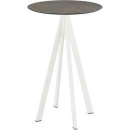 Klapptisch Essentials "Infinity", weiß (weiß, midnight marble, weiß), B:70cm H:109,2cm T:70cm, Stahl/HPL Tischplatte, Tische, in verschiedenen Ausführungen