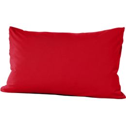 Kissenbezug Primera "Primera Mako-Feinjersey Kissenbezug im Doppelpack", rot, B:40cm L:60cm, Feinjersey, Obermaterial: 100% Baumwolle, Kissenbezüge, In vielen Uni-Tönen