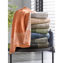Cawö Handtuch CAWÖ Gr. 5, grau, B:30cm, 100% Baumwolle, Handtücher
