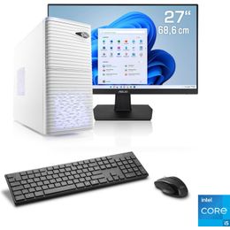 CSL PC-Komplettsystem "Speed V25119", Energieeffizienz: E (A-G), weiß, Microsoft Windows 11 Home (64 Bit), 16 GB RAM 1.000 GB SSD, Computer_Komplettsysteme