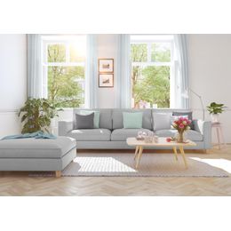 Vorhang WIRTH "Sunday", blau, B:142cm H:385cm, Baumwolle, Polyester, Gardinen, nach Maß