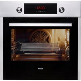 Amica Einbaubackofen "EB 944 100 E", Energieeffizienz: A (A+++-D), silber (silberfarben), B:59,5cm H:59,5cm T:57,5cm, Backöfen, Ofen mit 11 Programmen und einstufig ausziehbaren Backblechschienen.