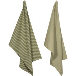 Geschirrtuch Pad "Fiora vs. Leda", grün, H:1cm L:70cm T:50cm, 100% Baumwolle, Geschirrtücher