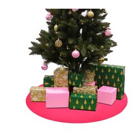 Baumteppich "Weihnachtsbaum & Adventskranz Unterlage "REVExpo", Made in Belgium", pink, H:5mm Ø:100cm, Polypropylen (PP), PRIMAFLOR-IDEEN IN TEXTIL, Teppiche, in 3 Größen, Uni-Farben, Filzunterlage, rutschsicher, Weihnachten
