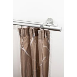 Gardinenstange Garesa "EASY", silber (silberfarben), B:53cm L:340cm &Oslash;:20mm, Aluminium, Gardinenstangen, Vorhanggarnitur-Innenlauf, verl&auml;ngerbar, Wandmontage, Aluminium