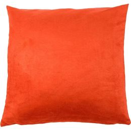 Gözze Kissenhüllen GÖZZE "Alcatraz", orange (terra), B:60cm L:60cm, Polyester, Obermaterial: 100% Polyester, Kissenbezüge, in Wildlederoptik