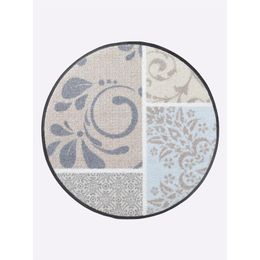 Fußmatte Salonloewe Gr. 5, blau (hellblau, taupe, bedruckt), B:60cm, Kunstfaser, Polyamid, Teppiche