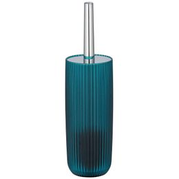 WC-Garnitur Wenko "Agropoli", blau (petrol), H:36,5 L:10, Kunststoff, Reinigungsbürsten