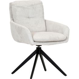 Esszimmerstuhl GUTMANN FACTORY, weiß (weiß, schwarz), B:60cm H:89cm T:69cm, Polyester, Stühle