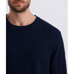 Rundhalspullover Pierre Cardin, Herren, Gr. L, salute, Strick, Obermaterial: 75% Baumwolle, 25% Polyamid, Rundhals, Pullover, mit Struktur