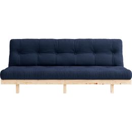 Schlafsofa Karup Design "Lean", blau (marine), B:190cm H:73cm T:99cm, 80% Baumwolle + 20% polyester, Sofas, Schlafsofa, mit Bettfunktion und Futonmatratze