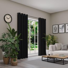 Neutex for you! Verdunkelungsvorhang NEUTEX FOR YOU "INSULA", schwarz, B:137cm H:155cm, Polyester, Gardinen, Uni-Dimout für starke Verdunklung, nach Maß