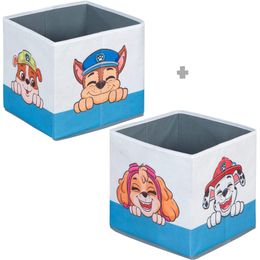 Aufbewahrungsbox Roba "Paw Patrol", blau, Aufbewahrungsboxen, Kinder, B/H/T: 27cm x 27cm x 27cm, Paw Patrol, Obermaterial: 65% Polyester, 35% Baumwolle, B:27cm H:27cm T:27cm