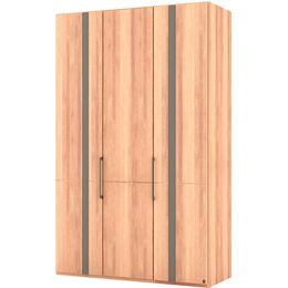 Drehtürenschrank Musterring "Sorrent, Kleiderschrank, teilmassiv Eiche", braun, B:150, Schränke, Türen in Eiche massiv mit Absetzung in Schiefer, verschiedene Maße