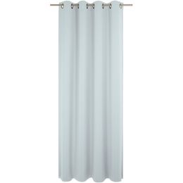 Vorhang WIRTH "Sunday", blau, B:142cm H:335cm, Baumwolle, Polyester, Gardinen, nach Maß