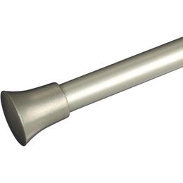 Gardinenstangen-Endstück Liedeco "Scan" Gr. 1, silber (silberfarben, matt), H:3,9 L:3,9 Ø:2, Gardinenstangenendstücke, für Gardinenstangen Ø 20 mm