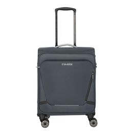 Handgepäck-Trolley Travelite "JETPACK Max 4 Cabin, konzip. für Lufthansa, Austrian Airlines & Swiss", Gr. B/H/T: 40 x 55 x 23 41, grau (anthrazit), Polyester, unifarben mit Farbeinsätzen, Koffer, Weichgepäck-Koffer Handgepäck für die meisten gängigen Airlines