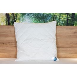 Kunstfaserkopfkissen Beco "Beco Medibett BW70 Made in Green", weiß, B:80cm L:80cm, Obermaterial: 100% Polyester, Kopfkissen