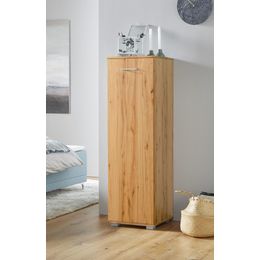 Hochkommode Priess, beige (astkernbuchefarben), B:41cm H:135cm T:38cm, Holzwerkstoff, Sideboards, Türkommode