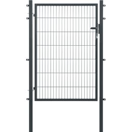 Zauneinzelt&uuml;r GARDEN 'N' MORE "Einzeltor Premium", grau (anthrazit), B:120cm H:140cm, Stahl, Tore, 143 cm hoch, anthrazit