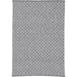 Teppich CarpetFine "Frida 202", grau, B:120cm H:7mm L:170cm, Polyester, Teppiche, Wendeteppich, 100% recyceltem Material (PET), Flachgewebe, Sisal Optik